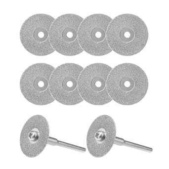 uxcell 10pcs 22mm Diamond Coated Rotary Cut Off Grinding Wheel Discs W ...