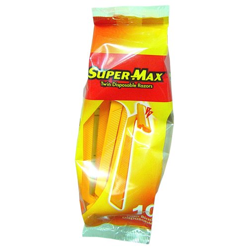 Amazon.com: Super Max 10's Disposable Shaver Orange #AC126 (Pack of 12 ...