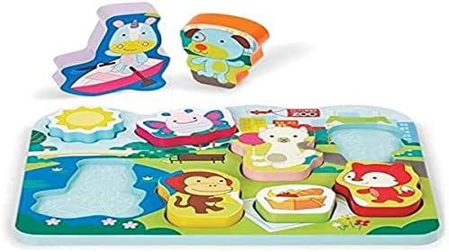 Amazon.com: Skip Hop Baby's First Puzzle, Zoo Park Pals, Includes 8 ...