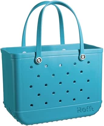Amazon.com: ROFFT Original Modern Beach Bag, Rubber Tote Bag X Large ...
