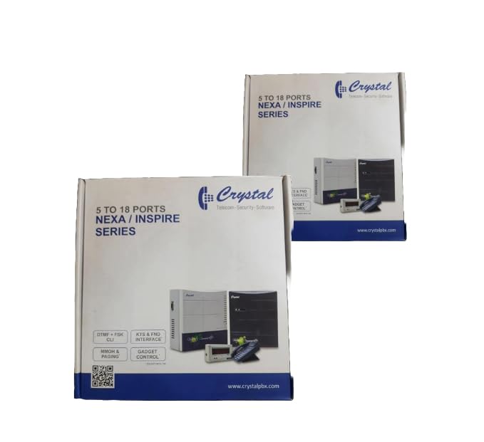 Crystal EPABX 104 System 1 Trunk +4 Analog Extensions (Pack of 2 ...