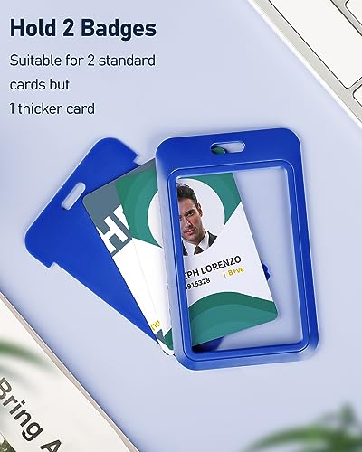 Snapklik.com : Uniclife 6 Pack Sliding ID Badge Holder Vertical Hard ...