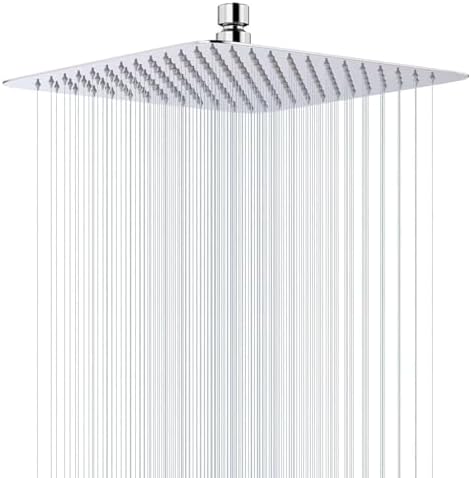 BELLEARLY 20 Inch Large Rainfall Shower Head High Pressure Square ...