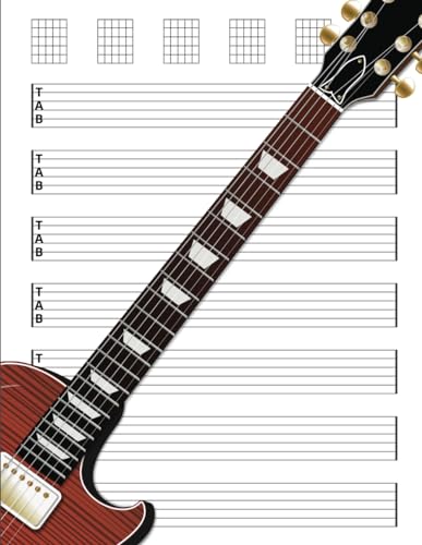 Snapklik.com : Guitar Tab Notebook: Blank Guitar Tablature Writing Paper