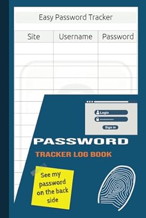Amazon.com: Password Tracker Log Book: Internet Password Keeper ...