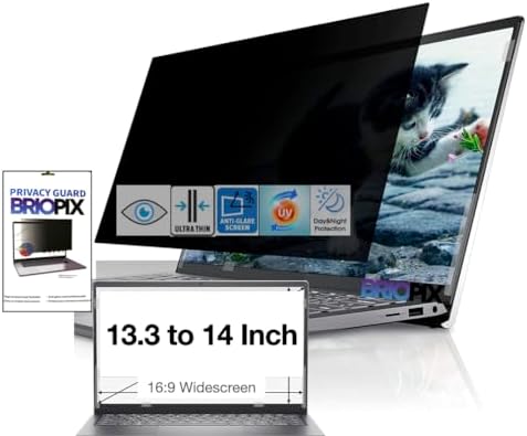 13.3 Inch Laptop Privacy Screen, Anti Glare Blue Light Privacy Filter ...