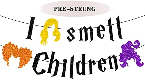 Amazon.com: Glitter Hocus Pocus Banner I smell Children Glitter Banner ...