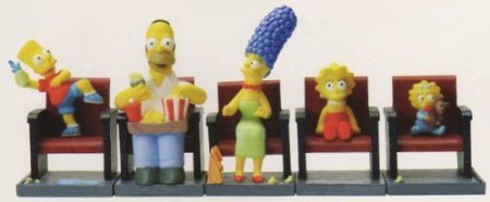 The Simpsons Movie Theater Figure Set - Set of 5 Vending Machine Toys ...