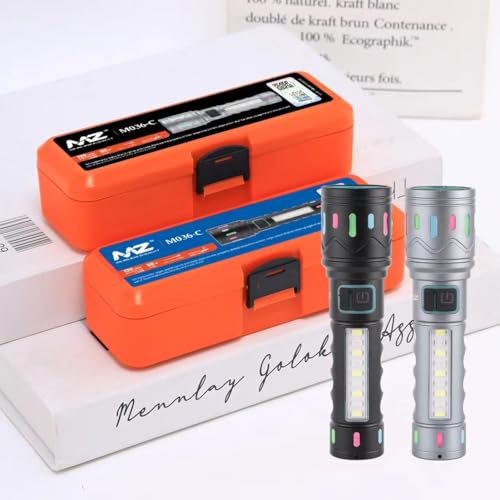 MZ M036C (Rechargeable LED Metal Torch) Zoomable with 5 Modes ...