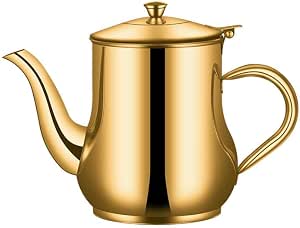 Amazon.com | Stainless Steel Tea Pot with Filter Rust Proof Oil ...