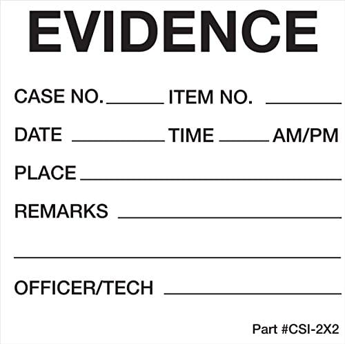 Amazon.com: Crime Scene Evidence Labels, Ballpoint & Marker Friendly ...