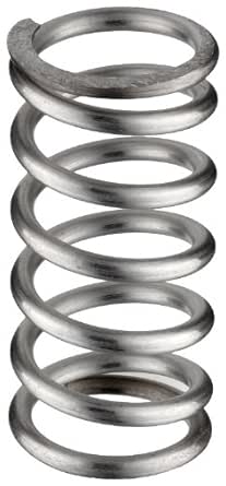 Stainless Steel 302 Compression Spring, 0.72" OD x 0.085" Wire Size x 1 ...
