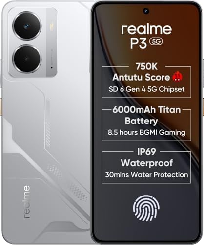 realme P3 5G (Space Silver, 6GB RAM, 128GB Storage) | Snapdragon 6 Gen ...