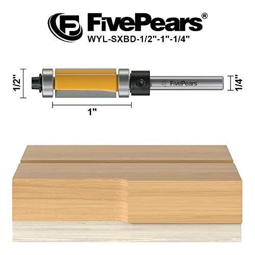 Snapklik.com : FivePears Top And Bottom Bearing Flush Trim Router Bit 1 ...