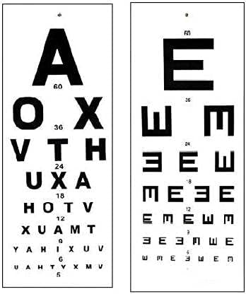 Eye Vision Test Chart Snellen (English and E Chart) : Amazon.in ...