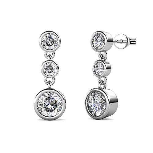 Cate & Chloe Bailey Wonder White Gold Dangle Earrings, 18k White Gold ...