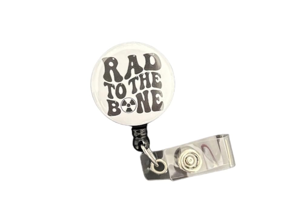 Amazon.com: Rad To The Bone, Retractable ID Badge Holder Reel ...