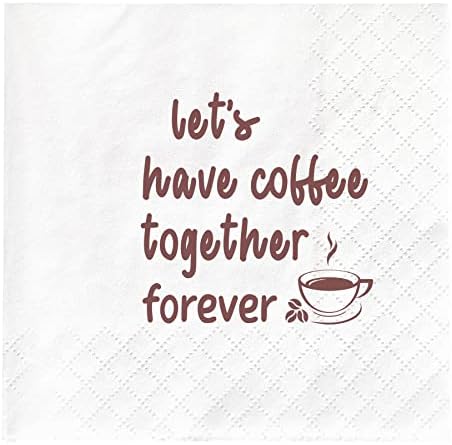 Amazon.com: 30 Pk, "Books & Coffee" Beverage 3-Ply Paper Party Napkins ...