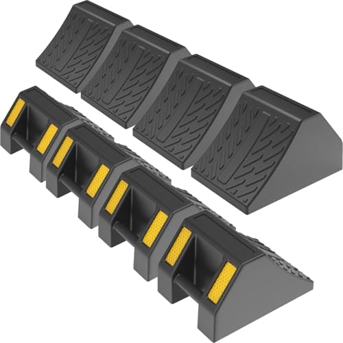 Amazon.com: OranLite Heavy-Duty Rubber Wheel Chocks, Ergonomic Portable ...