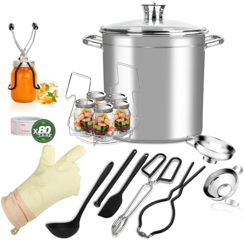 Amazon.com: BriSunshine Canning Pot with Rack and Lid, Stainless Steel ...
