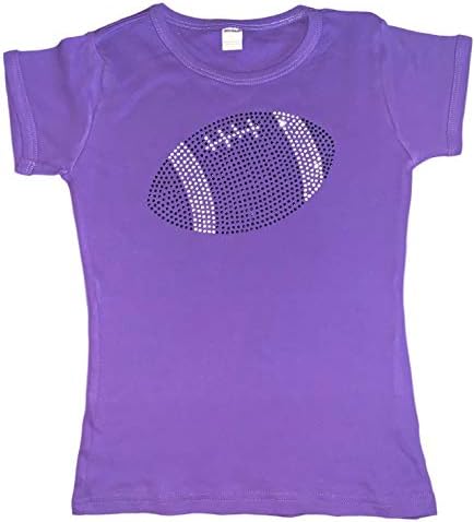 Amazon.com: FanGarb Girls' Rhinestone Black and Purple Football Team ...