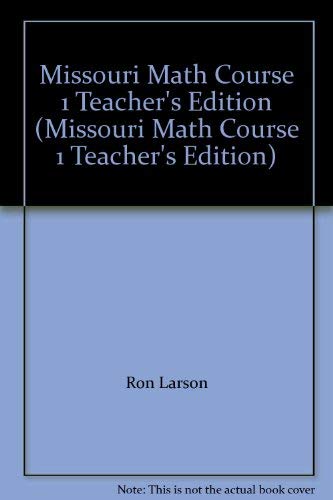 Missouri Math Course 1 Teacher's Edition (Missouri Math Course 1 ...