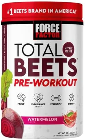 Amazon.com: Force Factor Total Beets Pre-Workout Powder to Boost Energy ...