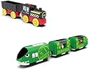 Amazon.com: Battery Operated Train for Wooden Tracks, Motorized Train ...