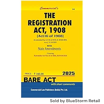 Buy Registration Act, 1908 with State Amendments, BareAct 2025 Edition ...