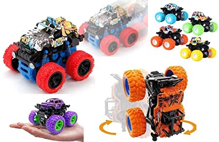 AMAQUE® 2pc Monster Car Toys for Kids 1:36 Scale Friction Powered ...
