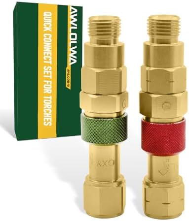Amazon.com: ‎AWLOLWA QDB10 Oxy Acetylene Quick Connects Set, Fit 9/16 ...