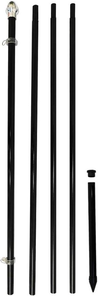 Amazon.com : 13ft Aluminum (Black) Outdoor Pole With Ground Spike ...