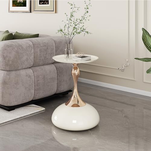 Amazon.com: LUGSHIREE Small Round End Tables, Metal Side Table,Modern ...