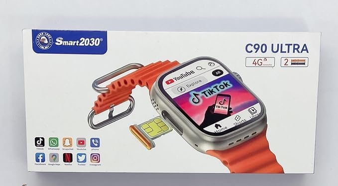 Smartbarry C90 ULTRA 4G SIM Smart Watch with 4GB RAM and 64GB Internal ...