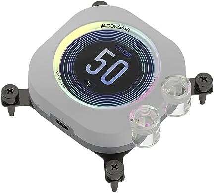Amazon.com: CORSAIR XC7 RGB Elite LCD CPU Water Block - 480x480 IPS LCD ...