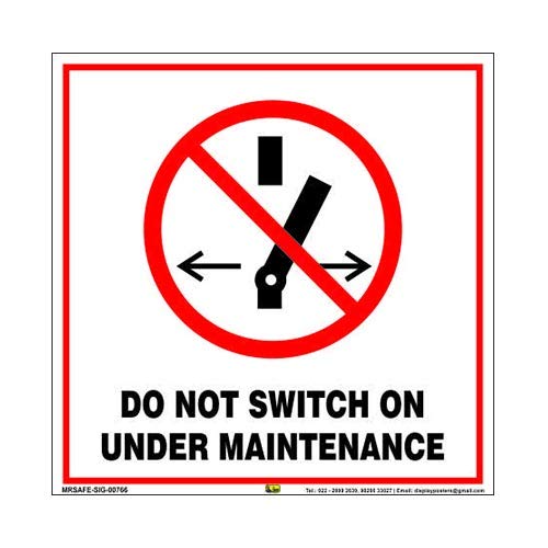 Mr. Safe - Do Not Switch On Under Maintenance Sign Hard Plastic ...