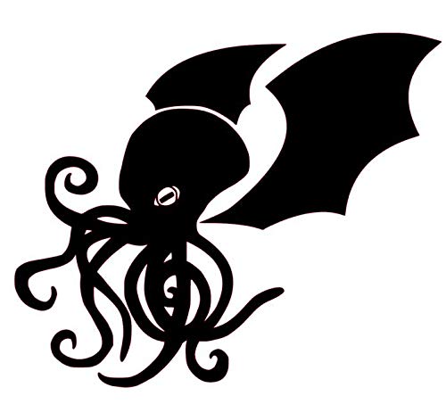 Amazon.com: Flying Cthulu Sticker, Ancient One Decal, Winged Cthulu ...