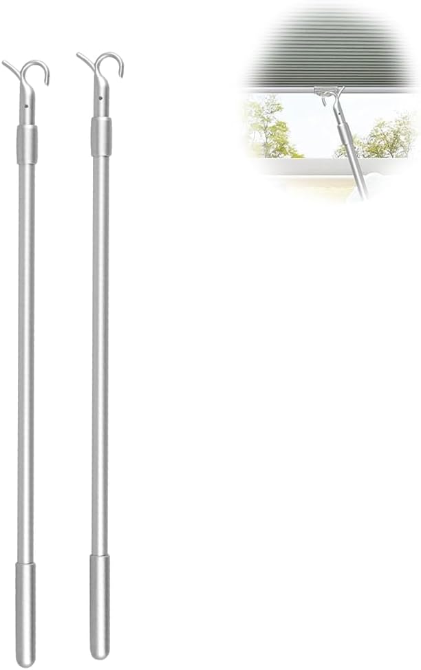 2Pcs 13"-24" Telescop Draw Rod for Cordless Blinds,Cellular Shades and ...