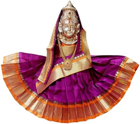 Navaratri Goddess Kalash Silk Saree (Purple), Mata Rani Dress, Maa ...