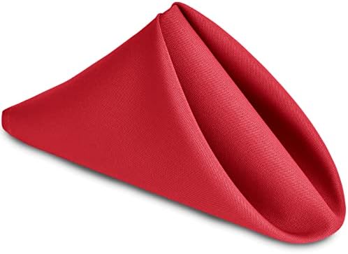 Amazon.com: ITOS365 100% Cotton Dinner Napkins Red Cloth Napkin - 6 ...