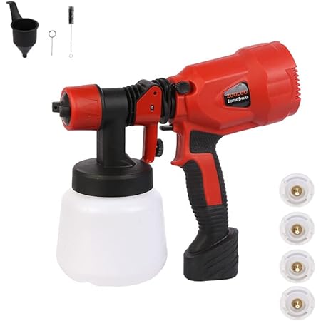 Amazon.com : 650w HVLP Electric Paint Sprayer Gun Handheld Adjustable ...