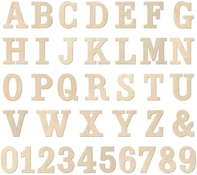 Amazon.com: 2 Inch 315 Pieces Wooden Letters & Numbers for Crafts ...