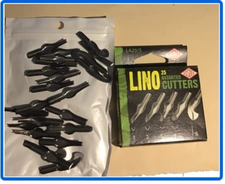 Amazon.com: Essdee, Lino Cutters, Sizes 1-5, Box of 25 (LA25/5) : Arts ...
