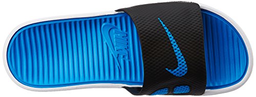 Nike Men's Benassi Solarsoft Slide Photo Blue,Black,White Sandals and ...