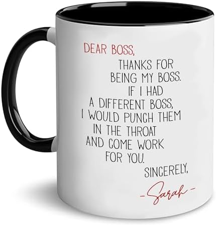 Amazon.com: Dear Boss Cup Thanks for Being My Boss If I Had a Different ...