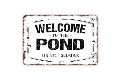 Amazon.com: 8" x 12" Personalized Welcome To The Pond Sign - Custom ...
