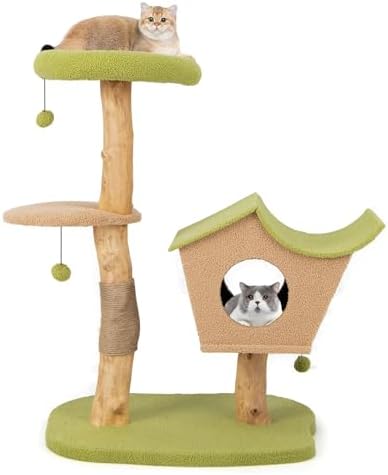 Amazon.com : PETSITE 44 Inch Cute Cat Tree for Indoor Cats, Multi-Level ...