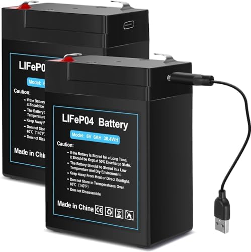Amazon.com: Talentcell 6V 6Ah LiFePO4 Battery Pack LF060A1, 2000 Cycles ...