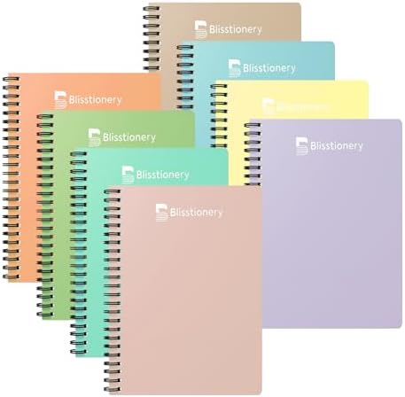 Amazon.com : Spiral Notebook 2 Pack, 5.8"x8.26" Small, 8mm Wide-Ruled ...