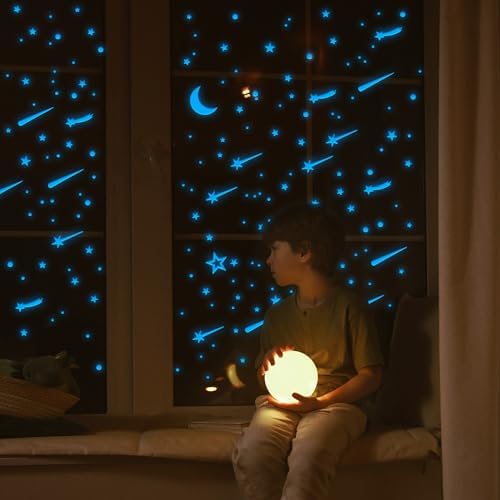 Amazon.com: Glow in the Dark Stars Stickers for Ceiling, Adhesive ...